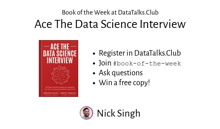Ace The Data Science Interview DataTalks Club