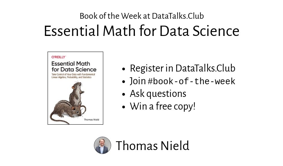Essential Math For Data Science DataTalks Club